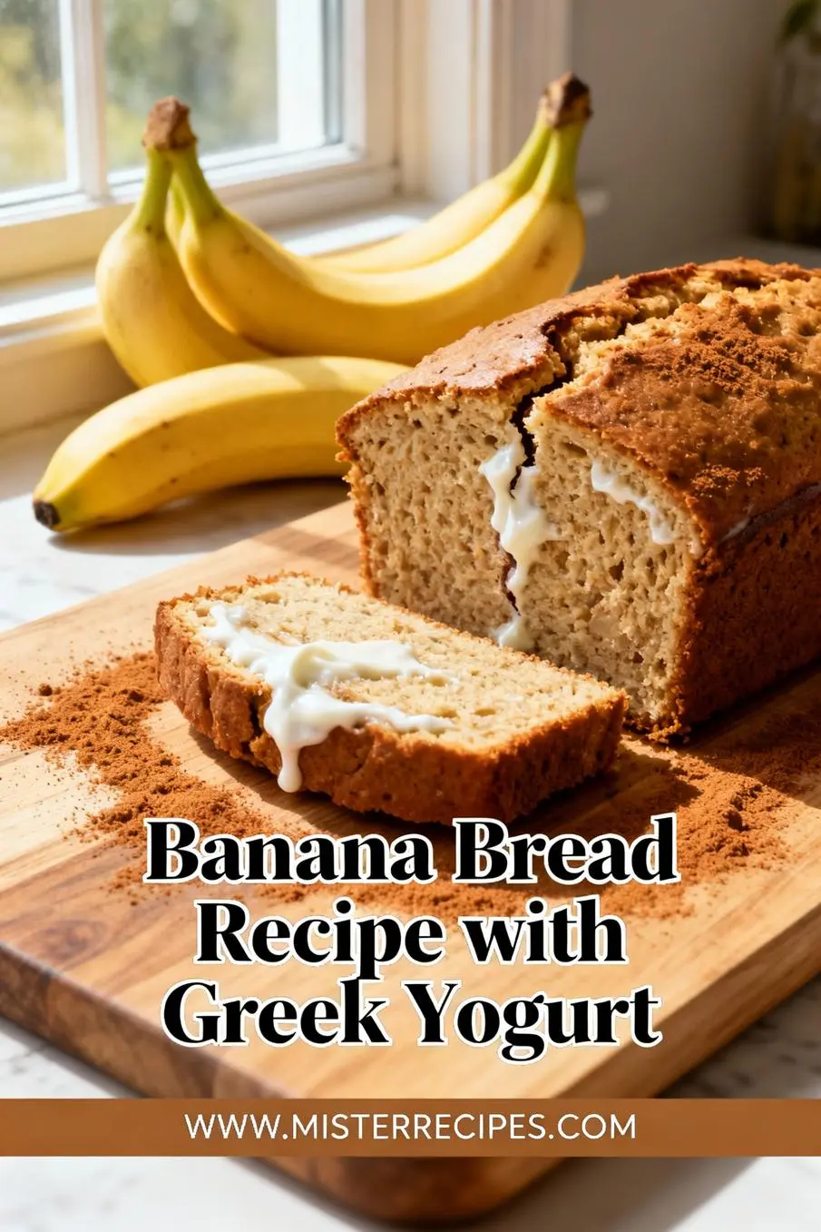 Super Moist Banana Bread Recipe with Greek Yogurt (The Secret ...