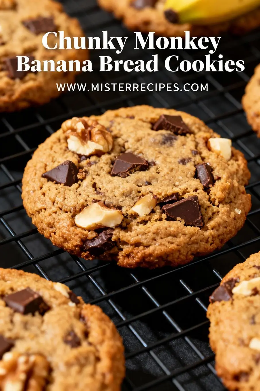 Chunky Monkey Banana Bread Cookies Secretly Tastes Like Ice Cream! - Mr ...