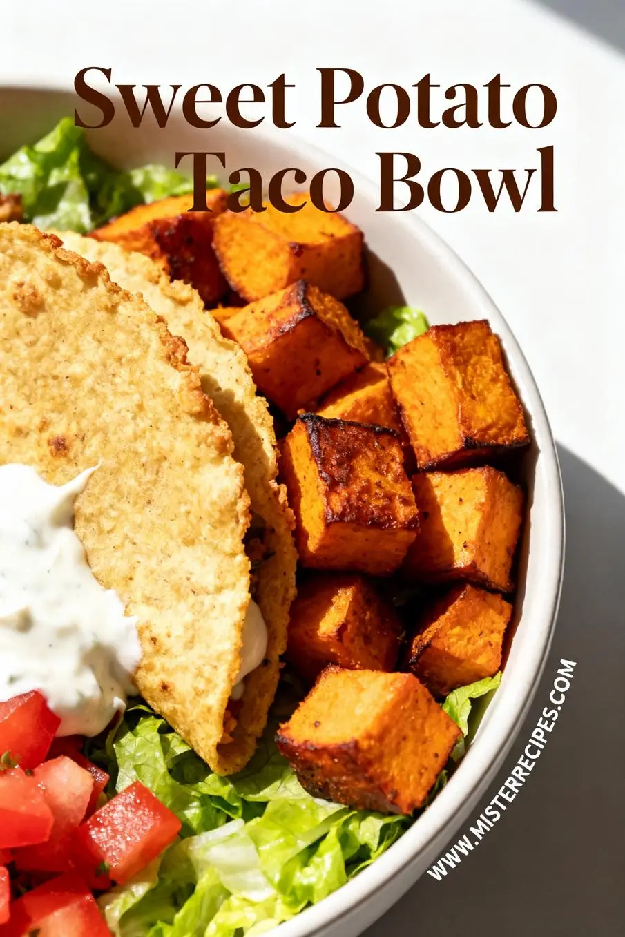Crispy Sweet Potato Taco Bowl - Easy 30-Minute Dinner Recipe - Mr. Recipes