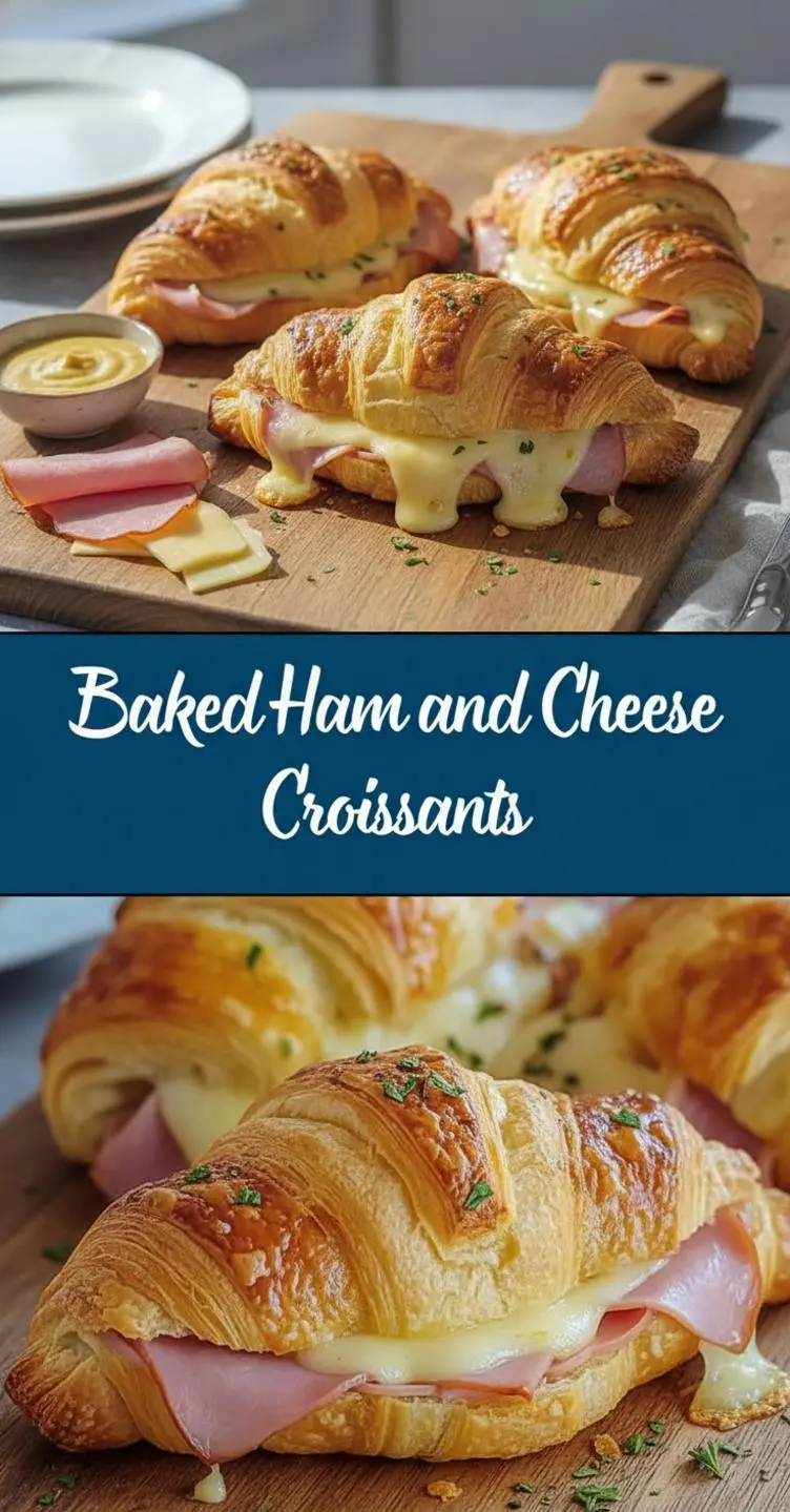 Baked Ham & Cheese Croissants: Crispy & Quick! - Mr. Recipes