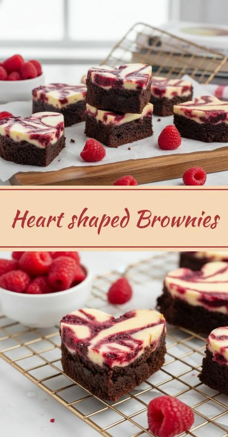 Heart-Shaped Brownies with Raspberry Swirl: Your New Favorite Dessert ...