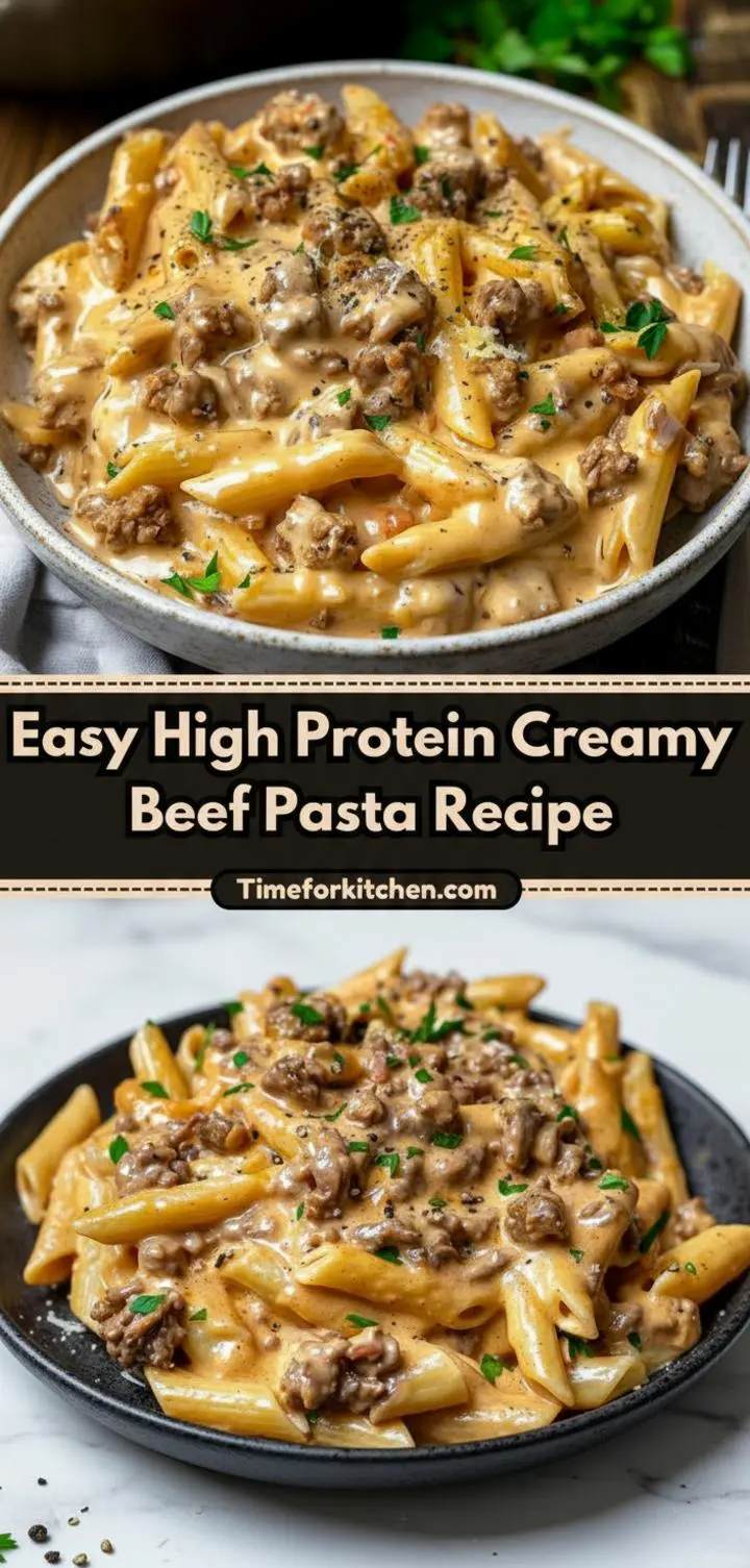 Quick High Protein Creamy Beef Pasta - Your New Weeknight Favorite ...