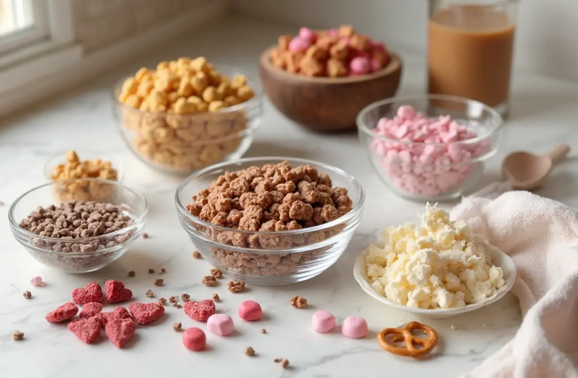 Valentine's Day Muddy Buddies Puppy Chow: Quick & Easy Sweet Treat ...